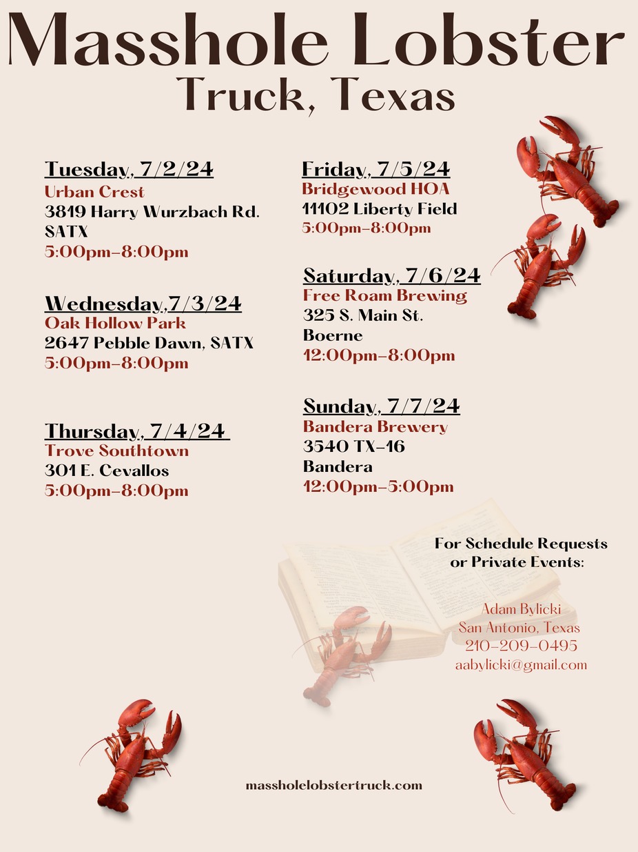 Masshole - Schedule/Locations