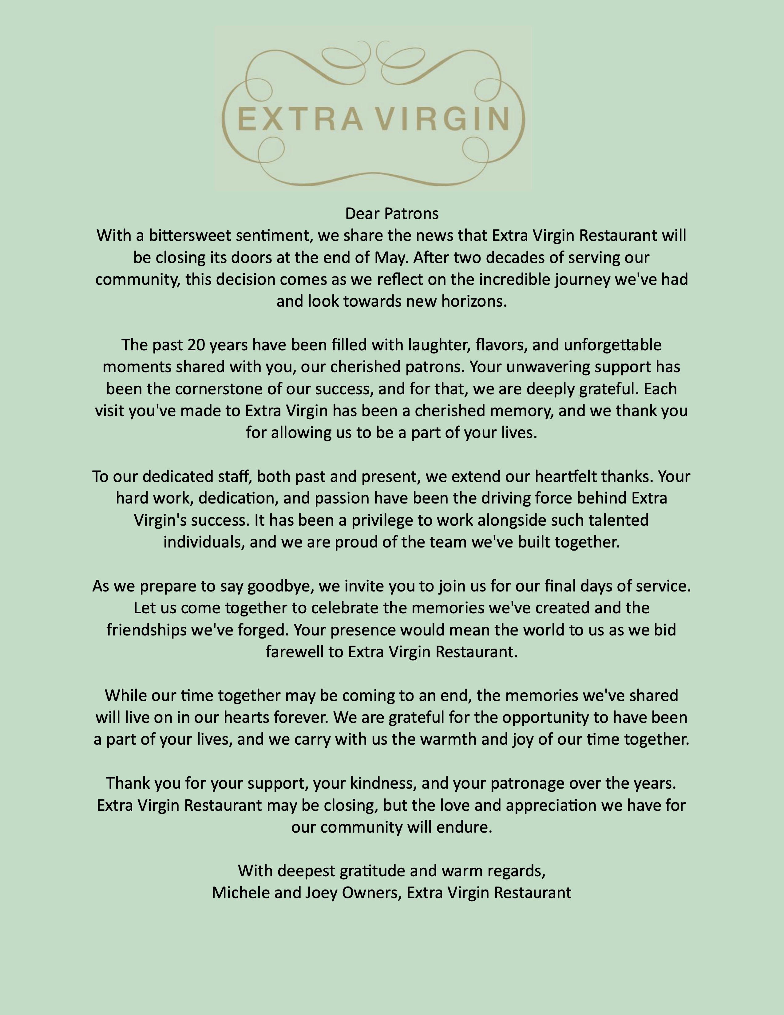 Extra Virgin - west village, New York, NY