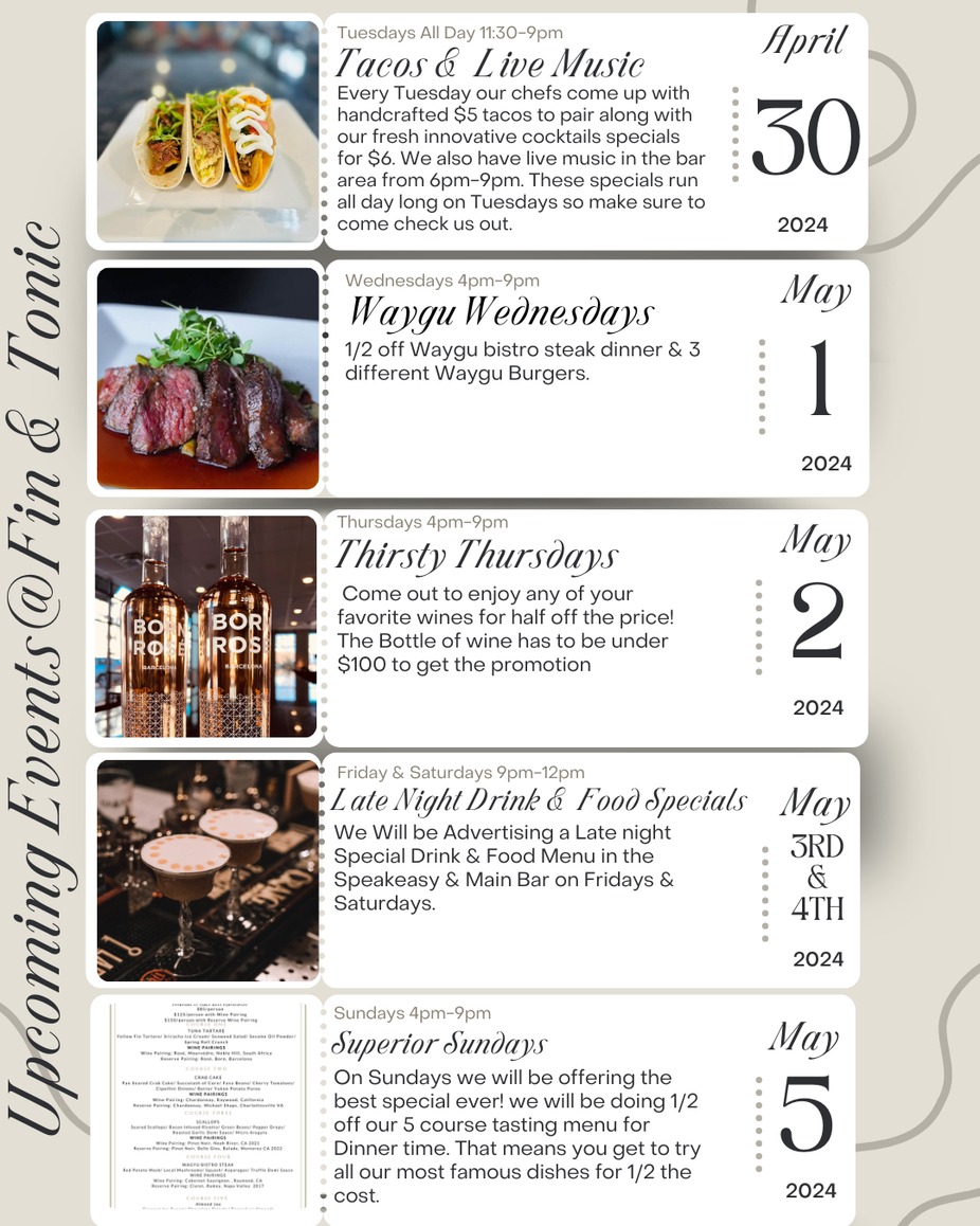 Fin & Tonic - Events