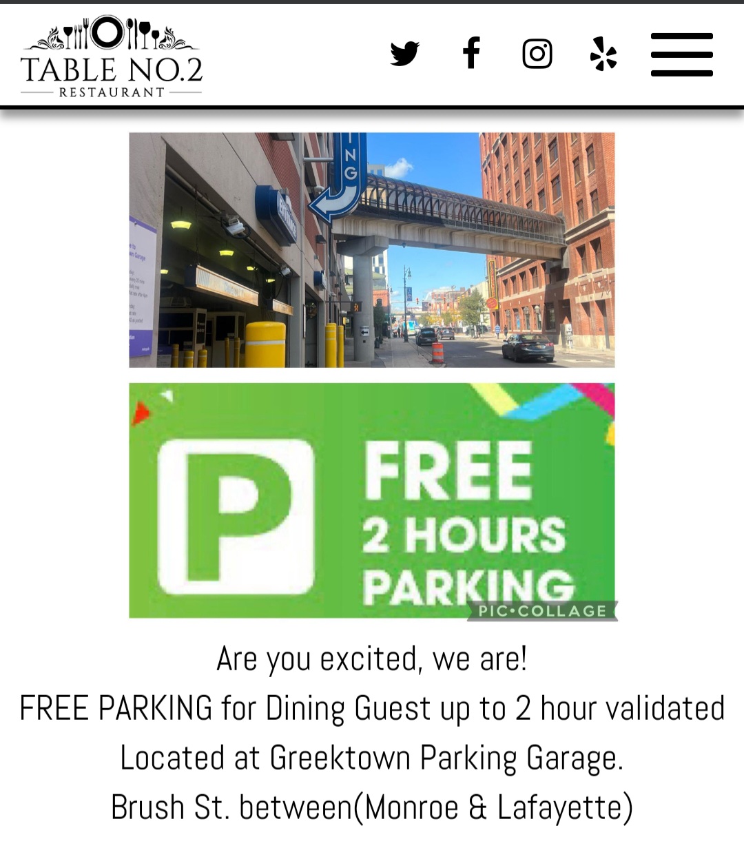 Table No. 2 - Downtown Detroit- Greektown, Detroit, MI