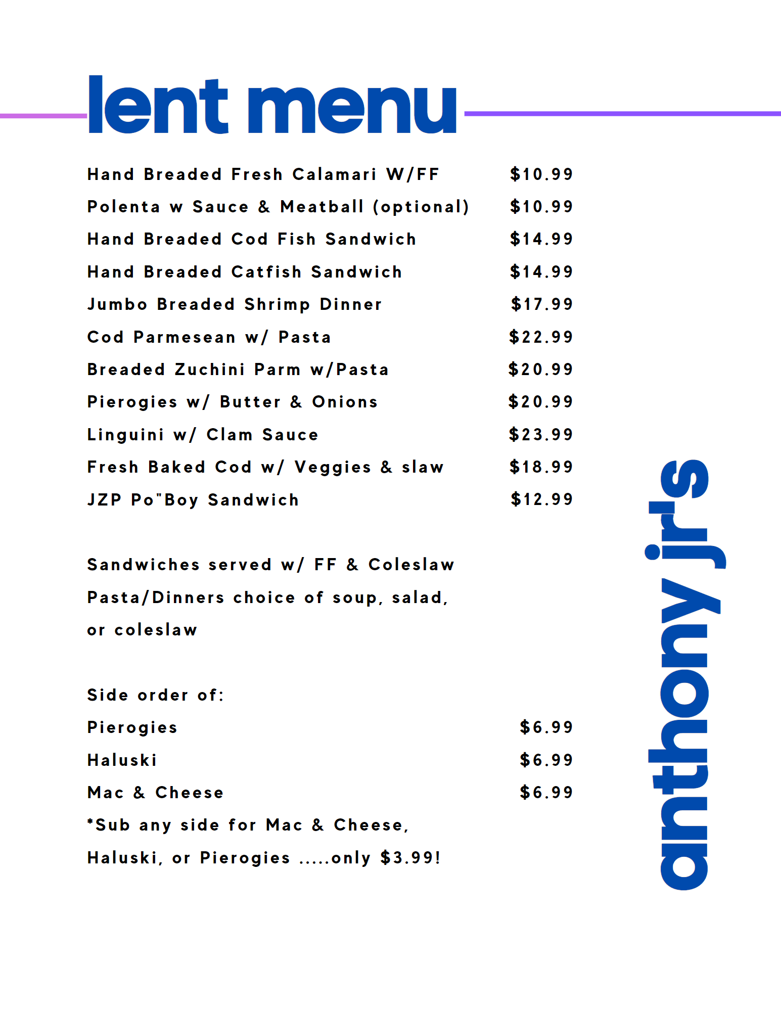 Anthony Jr's Pizzeria & Restaurant - Coraopolis, Coraopolis , PA