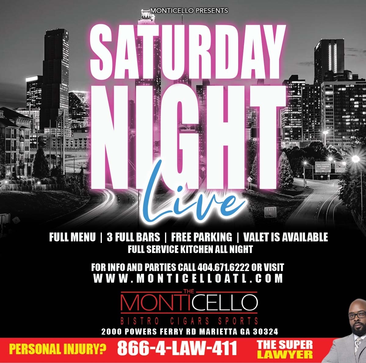 The Monticello - Events Saturday