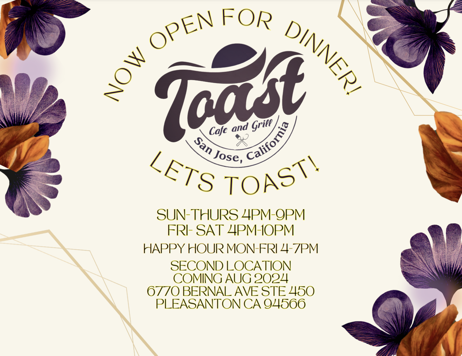 Toast Cafe & Grill- Bird Ave - San Jose, CA