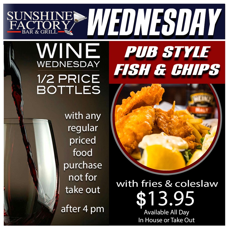Sunshine Factory Bar & Grill - Specials