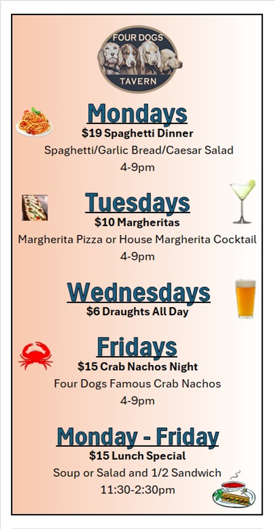 The Four Dogs Tavern - Events