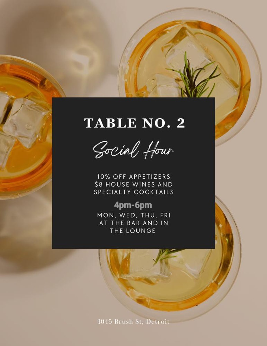 Table No. 2 - Downtown Detroit- Greektown, Detroit, MI