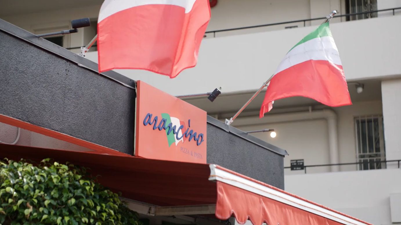 Restaurant With Italian Flag