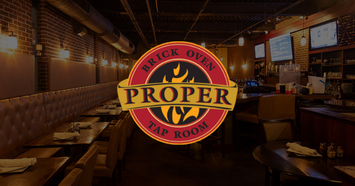 Proper Brick Oven & Tap Room - Food Menu